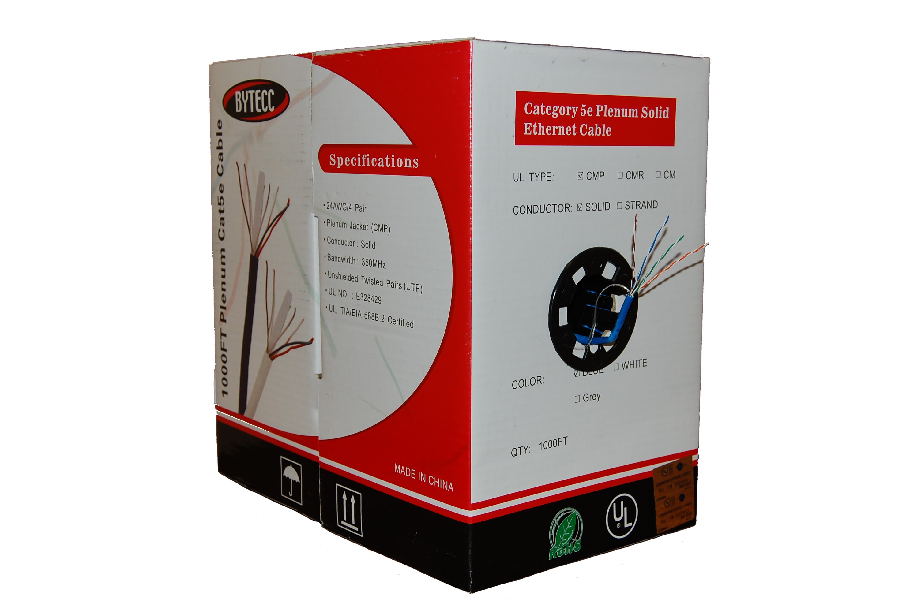C5P-1000 Catogory 5e Plenum Solid Ethernet Cable 1000 feet - Welcome to ...